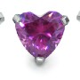 Neometal Titanium Heart Shaped Prong Set Threadless End