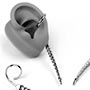 White Metal Mechanical Spine Conch Ear Cuffs