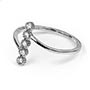 Stylish Sterling Silver Gemmed Ring With Synthetic Stones
