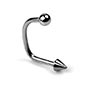 Steel Spike Lippy Loop - Pvd Plated Steel Lip Pierce