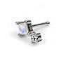 Starfall Steel Nosebone: Stainless, Synthetic Gems, Nostril