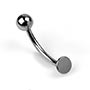 Titanium Floating Navel Ring - Curved Barbell | 14g Belly