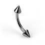 Titanium Curved Spiked Barbell | Pvd Plated | Implant Grade