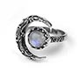 Silver Frostbite Moon Finger Rings