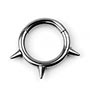 Steel Triple Spike Clicker Daith Helix Snug Tragus Septum