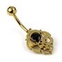 Ornate Shield Navel With Enamel