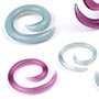 Glass Spirals: Stylish Hanging Spiral For Stretched Lobes