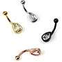 Cz Teardrop Curved Barbell Daith Rook Eyebrow Jestrum