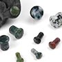 Single Flare Moss Agate Plugs