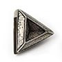 Geo Triangle Weights In Brass, White Brass Stretched Lobe