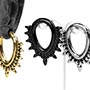 Steel Hinged Beaded Spike Weights - Stretched Lobe Jewelry