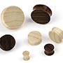 Wood Flat Front Double Flared Plugs