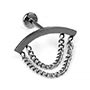 Steel Dual Chain Labrets For Helix Piercing