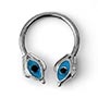 Stainless Steel Evil Eye Circular Barbell