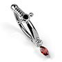 Steel Sword Rail Clicker With Dangle Gem