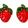 Custom Order Single Flare Glass Strawberry Plugs
