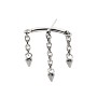 Titanium Hidden Helix Threadless End With Dangle Spikes