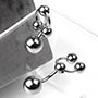 Titanium Curved And Circular Barbell Combo