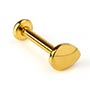 Internally Threaded Titanium Rounded Teardrop Labret