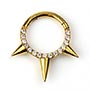 Steel Cz Spike Clicker For Helix & Septum Piercings