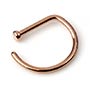Titanium D Shape Nose Ring For Nostril Piercing