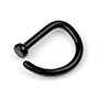 Titanium D Shape Nose Ring For Nostril Piercing