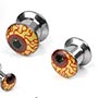 Steel Threaded Eyeball Plugs For Stretched Lobes