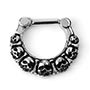 Steel Skull Crown Septum Clicker Stainless Steel