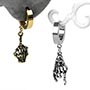 Dangle Skeleton Middle Finger Rock On | Earrings Steel