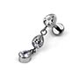 Triple Teardrop Titanium Labret With Gemstones