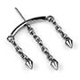Titanium Hidden Helix Threadless End With Dangle Spikes