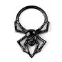 Steel Skull Arachnid Clicker Daith Septum Piercing Spider