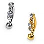 Cz Dangle Daith Rook Eyebrow Steel Curved Barbell