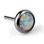 Titanium Gem Threadless Ends With Synthetic Opals