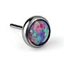 Titanium Gem Threadless Ends With Synthetic Opals