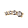 24k Yellow Gold Titanium Staggered Cluster End