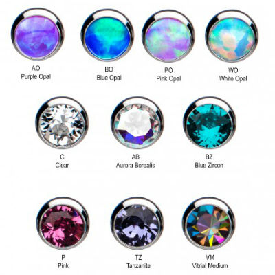 Invictus Implant Grade Titanium Threadless Bezel Set End