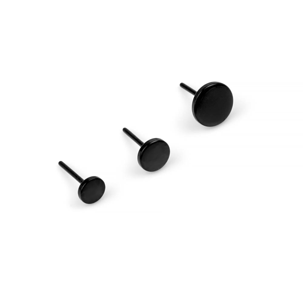 Invictus Pvd Plated Black Titanium Disc Threadless Ends