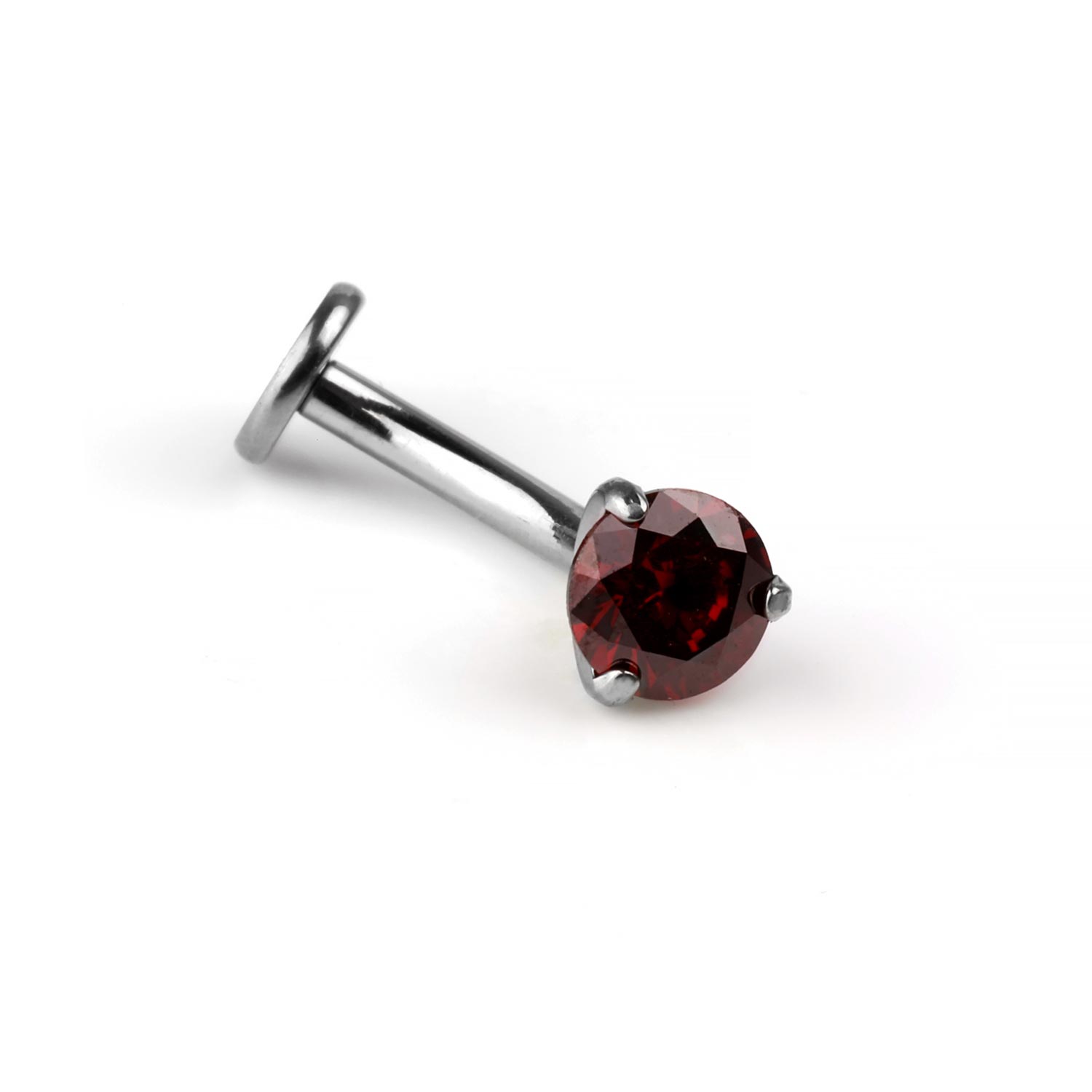 Titanium Floating Navel With Prong Set Gems