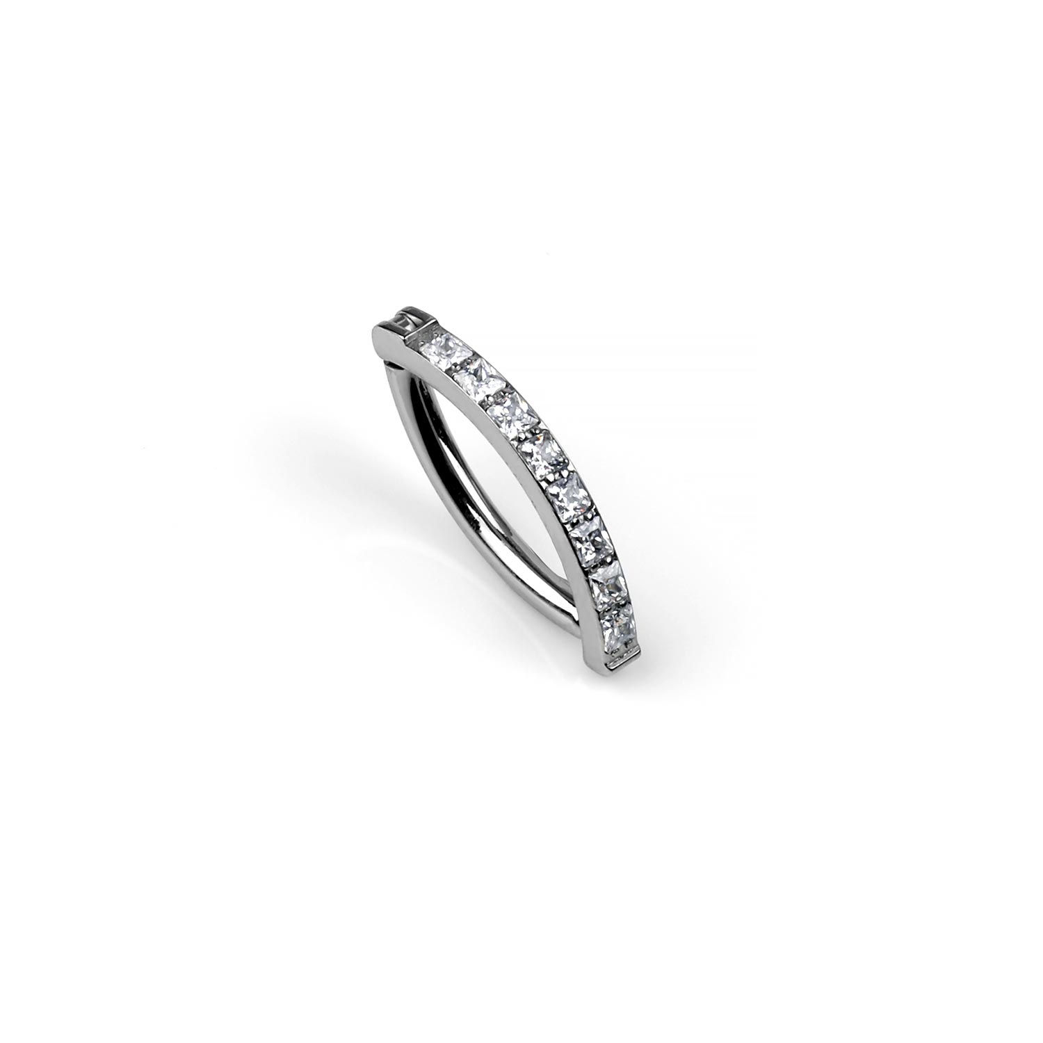 Implant Grade Titanium Rail Navel Clicker | Princess Gems