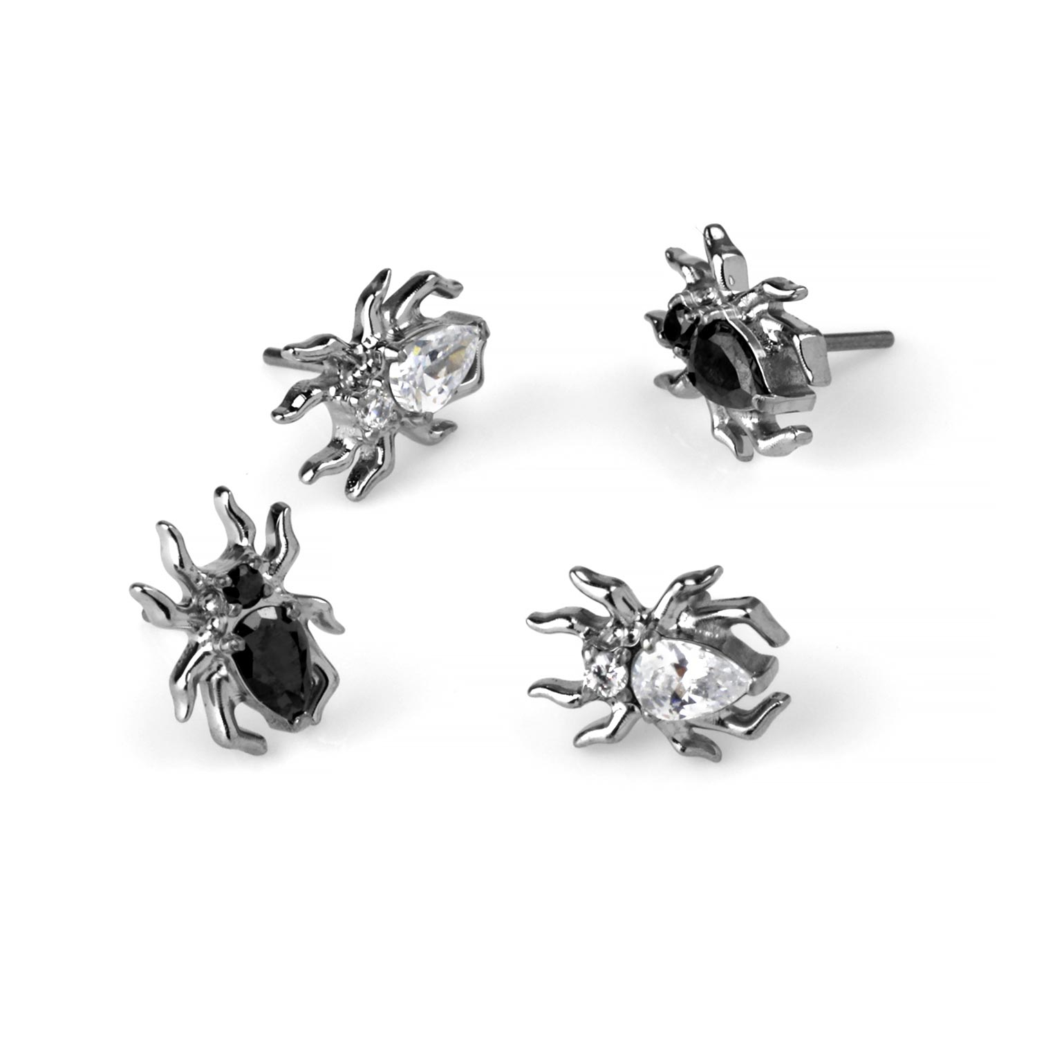 Titanium Gemmed Spider Threadless End