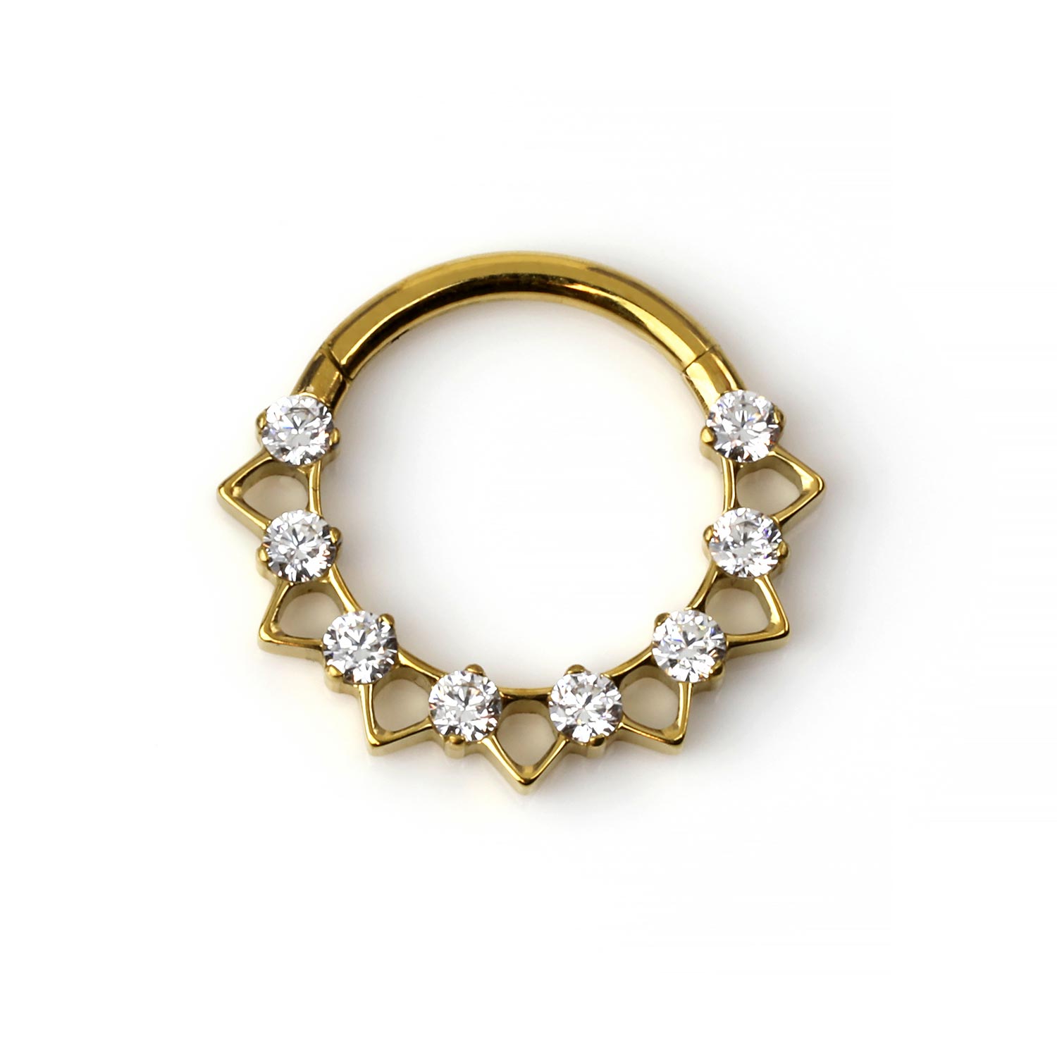 Titanium Gem Clicker For Daith & Septum Piercings