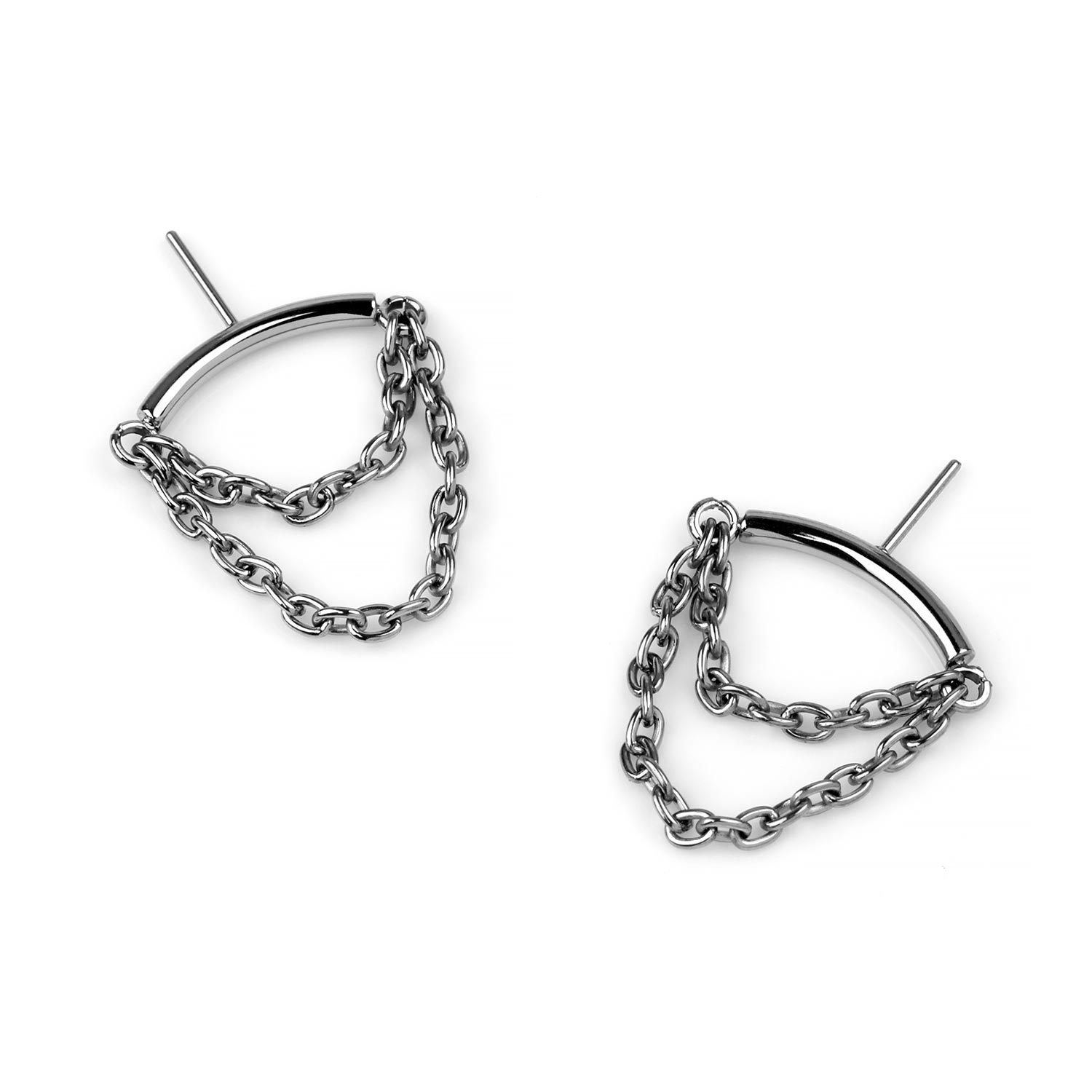 Titanium Hidden Helix Threadless End Looped Chains