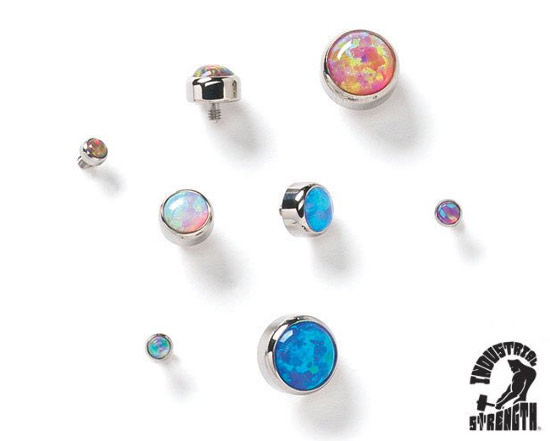 Custom Order Titanium Faux-pal Bezel Set Threaded End