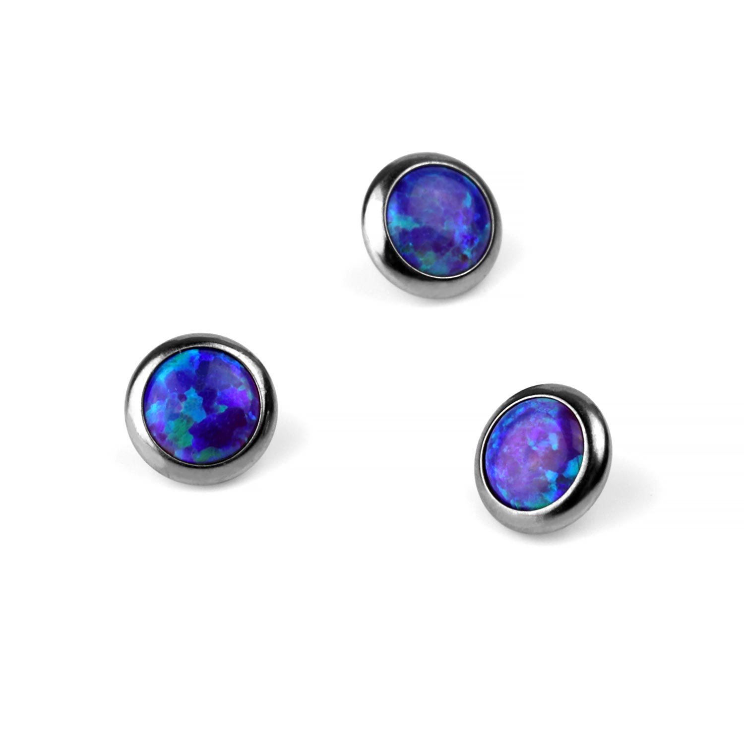 Titanium Threaded Opal Disc Ends