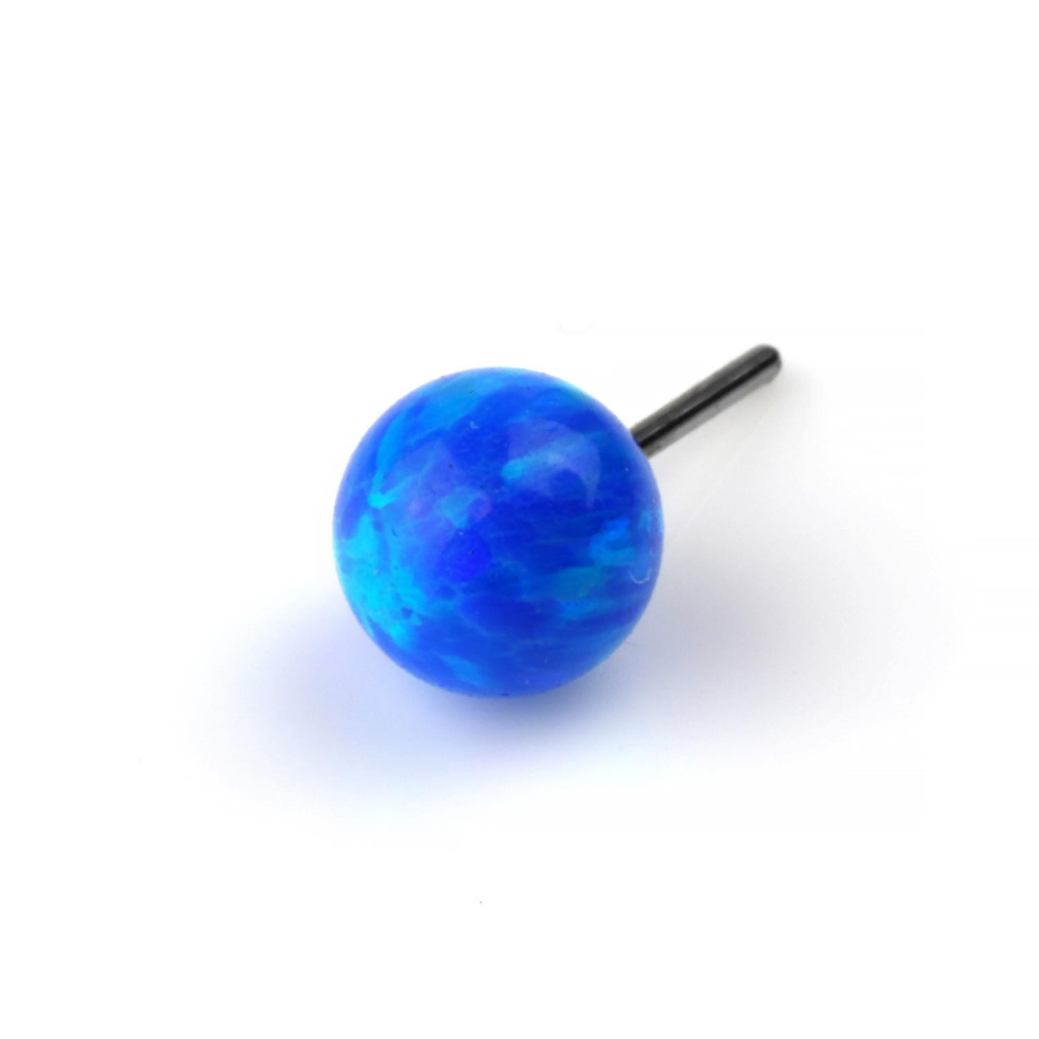 Titanium Synthetic Opal Threadless Ends