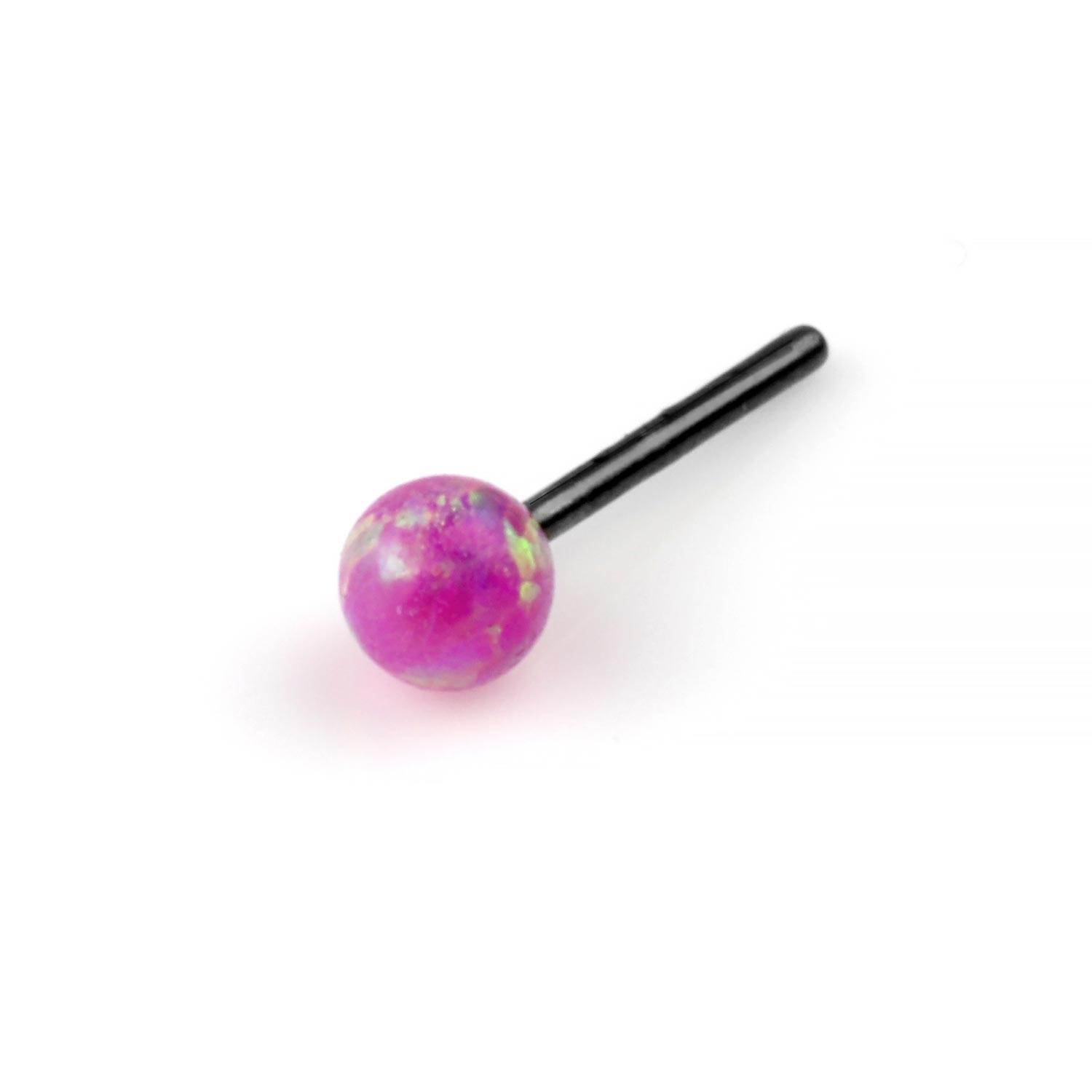 Titanium Synthetic Opal Threadless Ends