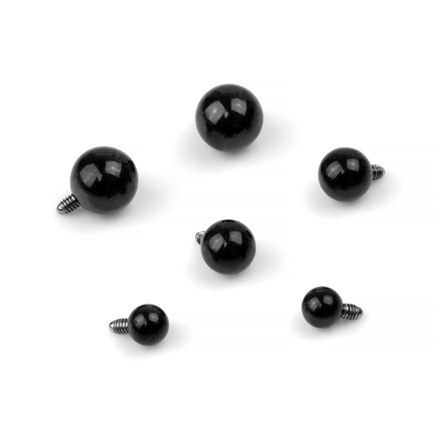 Black Pvd Titanium Internally Threaded Ball End