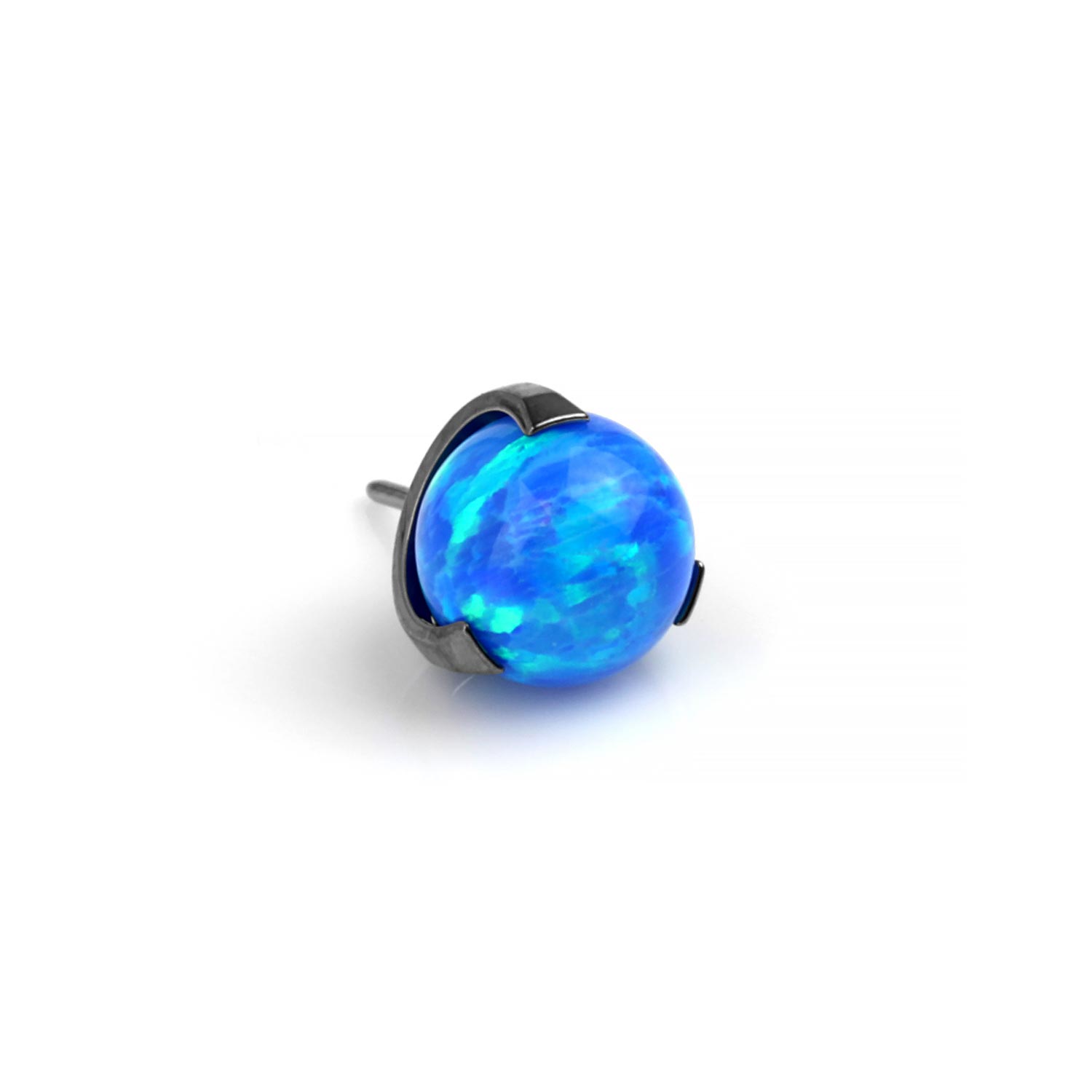 Titanium Threadless Ends With Synthetic Opals Stone
