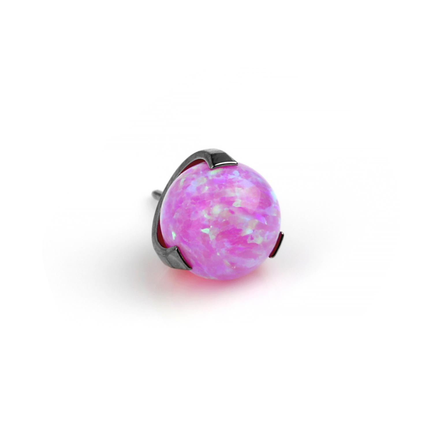 Titanium Threadless Ends With Synthetic Opals Stone